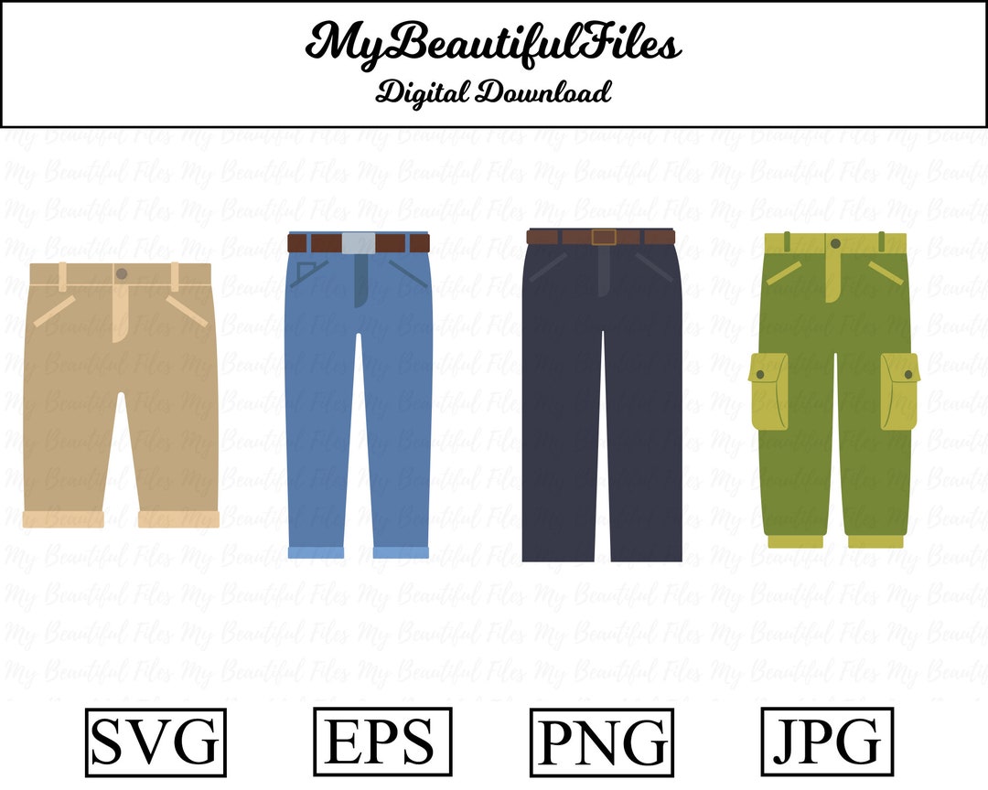 Pants Men SVG,PNG Digital Download Pants File for Printable Art ...