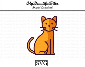 Cute Cat Clipart, Kitten, Sticker, Pussycat, Vector, Kawaii, Chibi ...
