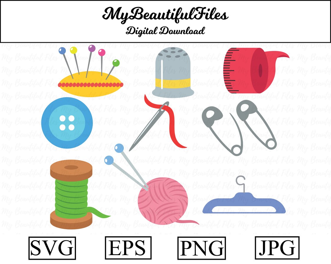Sewing SVG,PNG Digital Download Sewing File for Printable Art, Planner ...