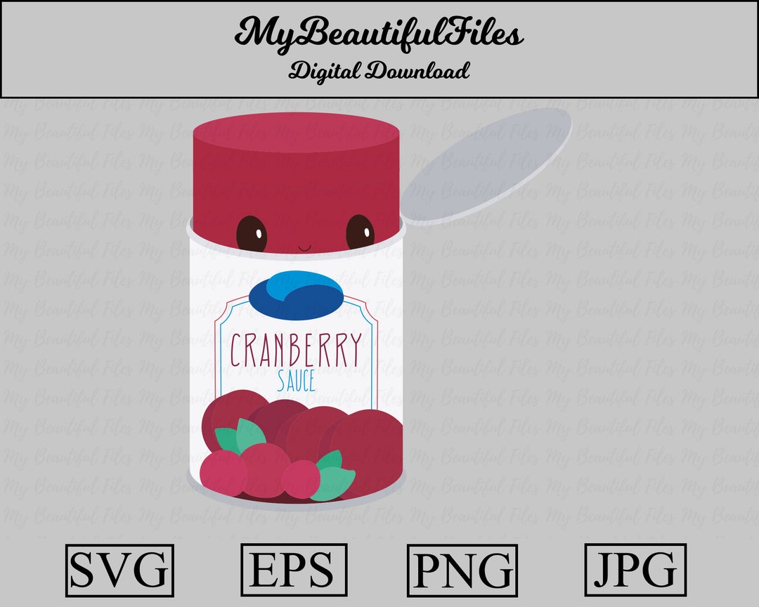 Cranberry Sauce SVG,PNG - Digital Download - Cute Cranberry File for ...