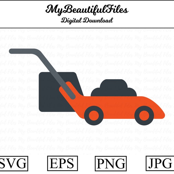 Cartoon Lawnmower Svg - Etsy