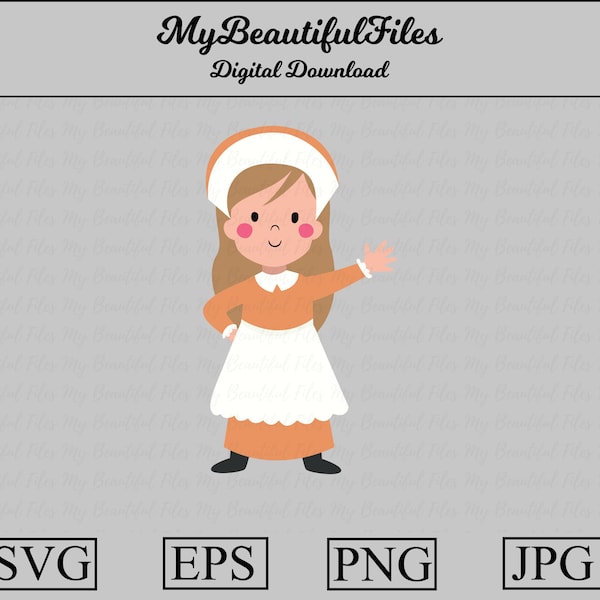 Pilgrim Girl Art - Etsy