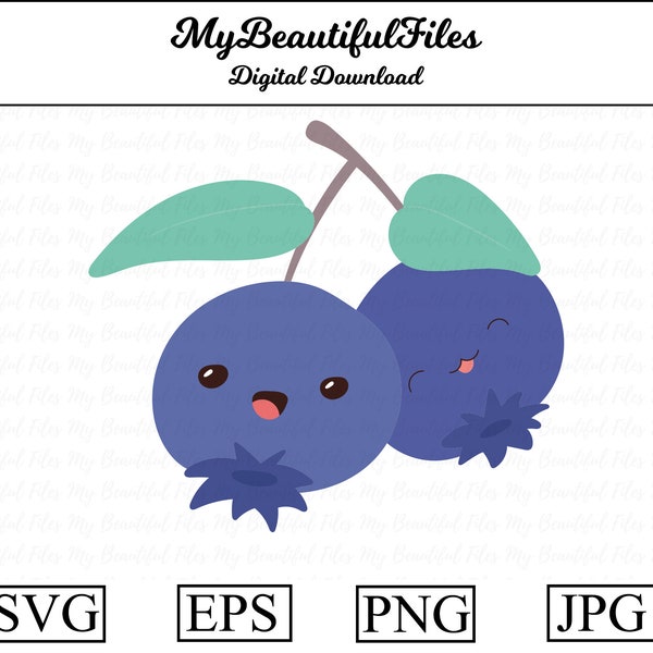 Blueberry Svg - Etsy