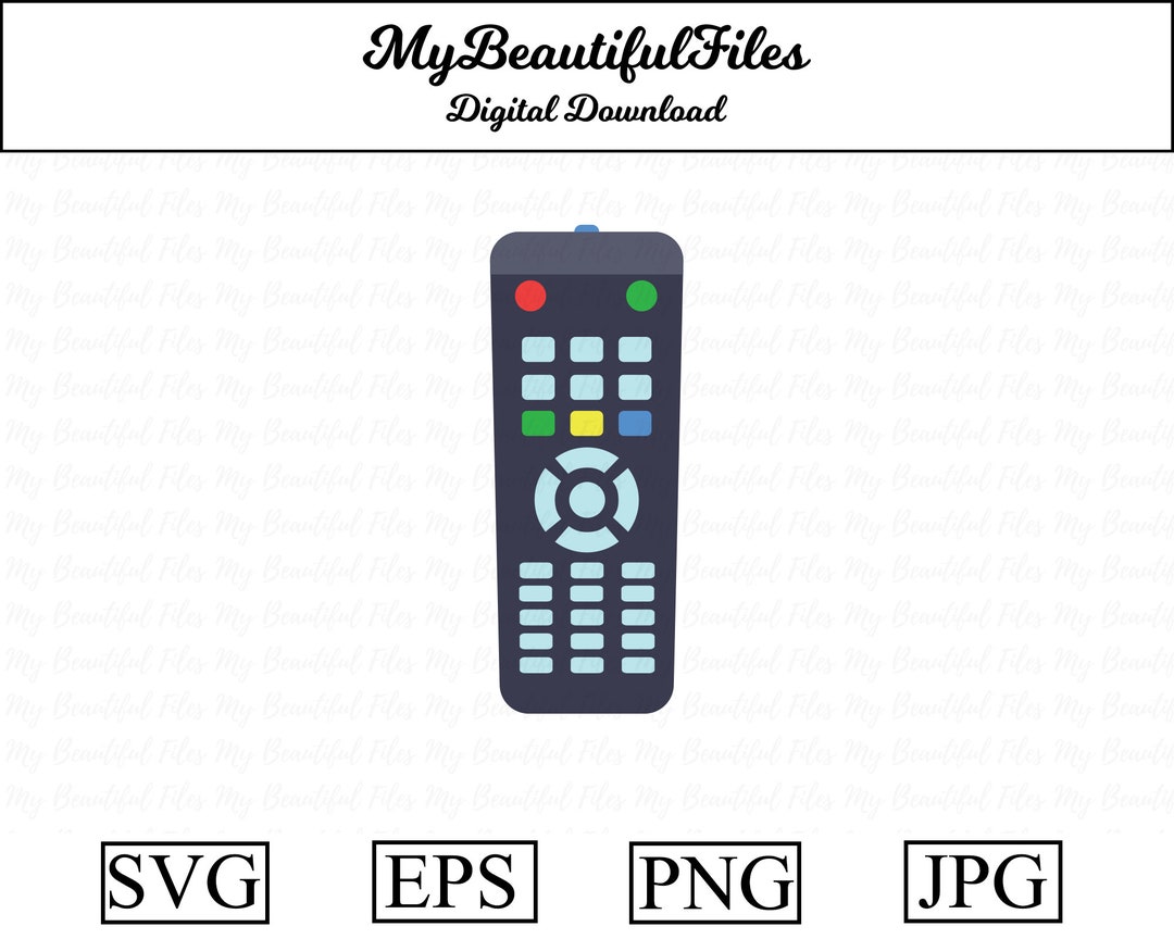Tv Remote SVG,PNG Digital Download Cute Tv Remote File for Printable ...