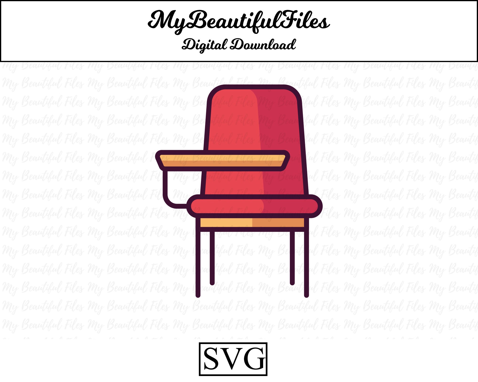 School Desk SVG Digital Download Cute School Desk File for - Etsy