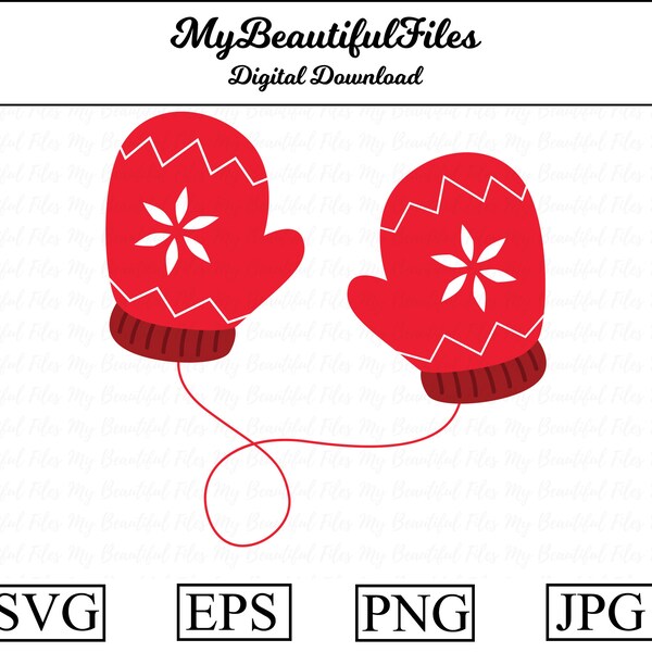 Mittens Svg - Etsy