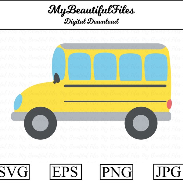 Cute Bus Cut File - Etsy