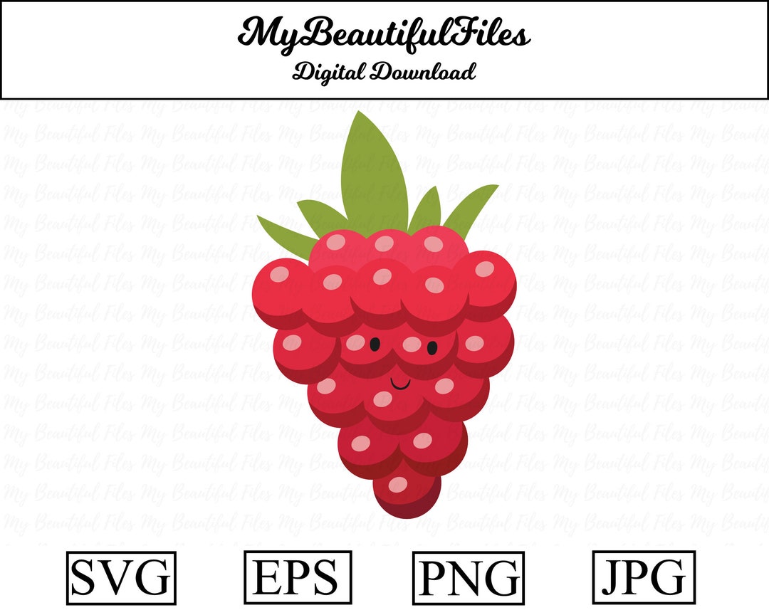 Cute Raspberry SVG PNG Digital Download Cute Raspberries - Etsy