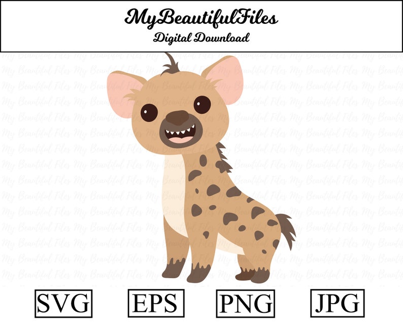 Hyena SVGPNG Digital Download Cute Hyena File for | Etsy