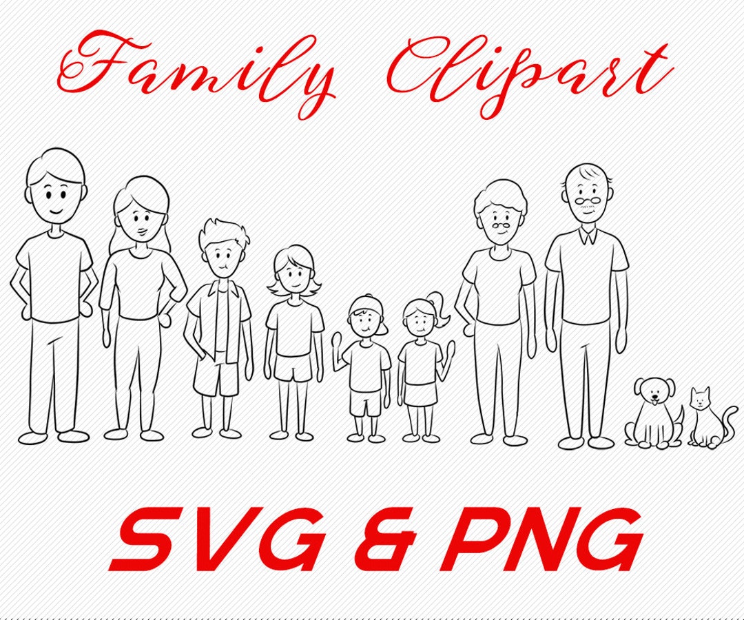 Family Clipart SVG and PNG Digital Download Family Svg for Printable ...