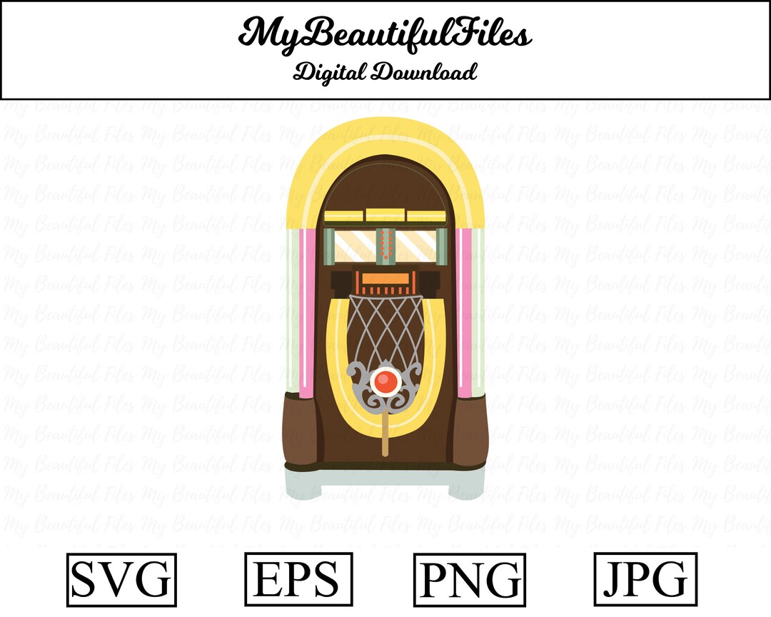 Jukebox SVGPNG Digital Download Cute Jukebox File for - Etsy