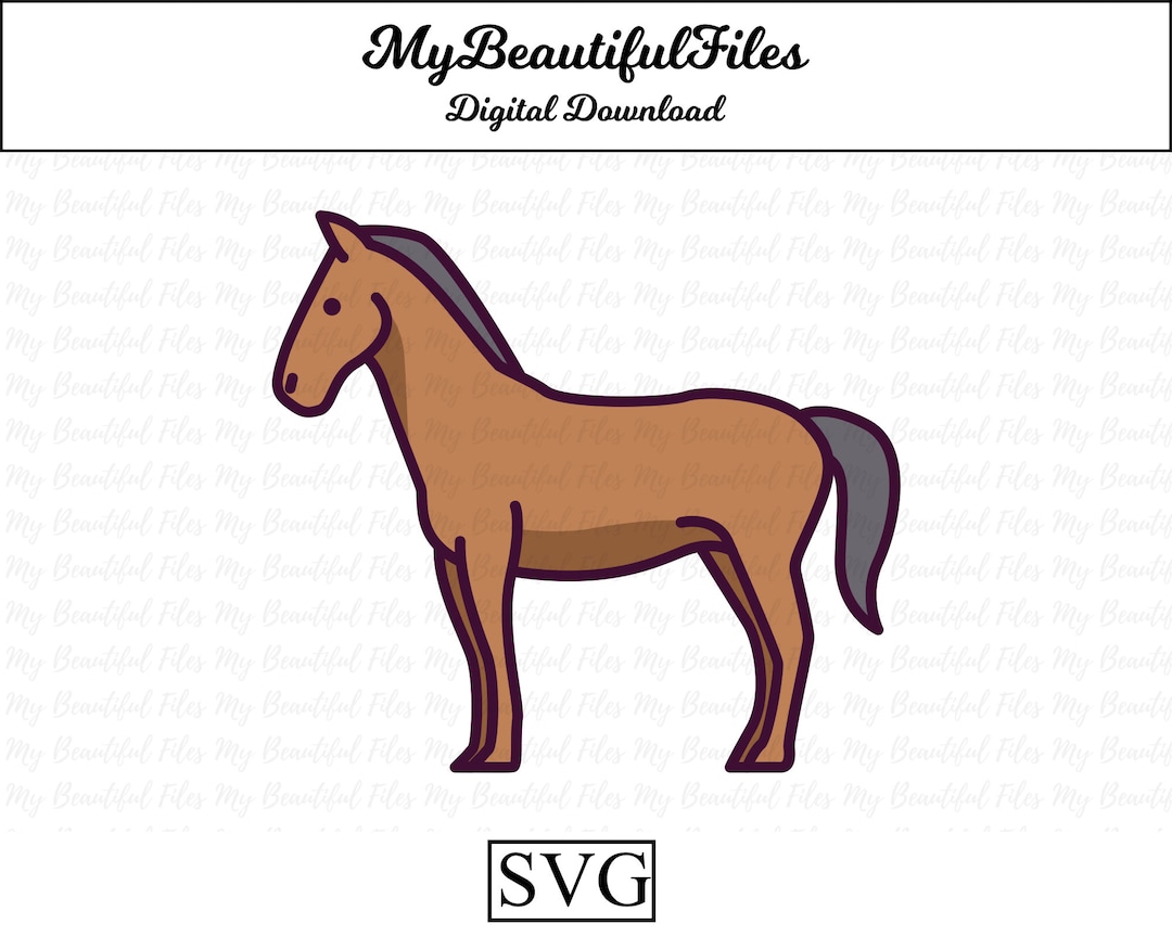 Horse SVG Horse Cartoon Svgpng Digital Download Cute - Etsy