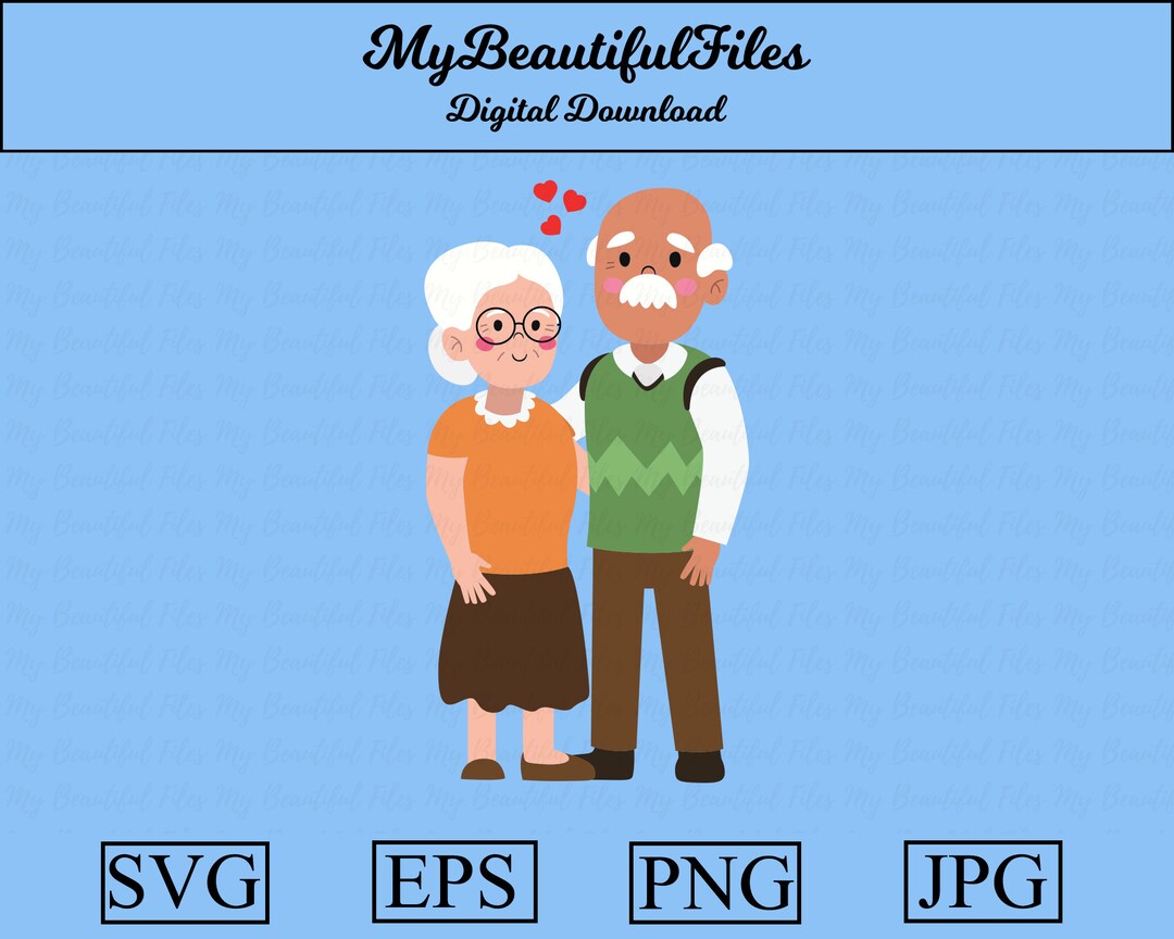 Couple SVG,PNG Digital Download Cute Valentines File for Printable Art ...