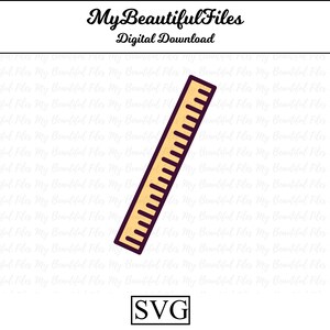 Ruler SVG Digital Download Cute Ruler File for printable | Etsy