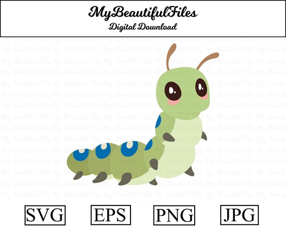 Cute Caterpillar SVGPNG Digital Download Cute Caterpillar | Etsy
