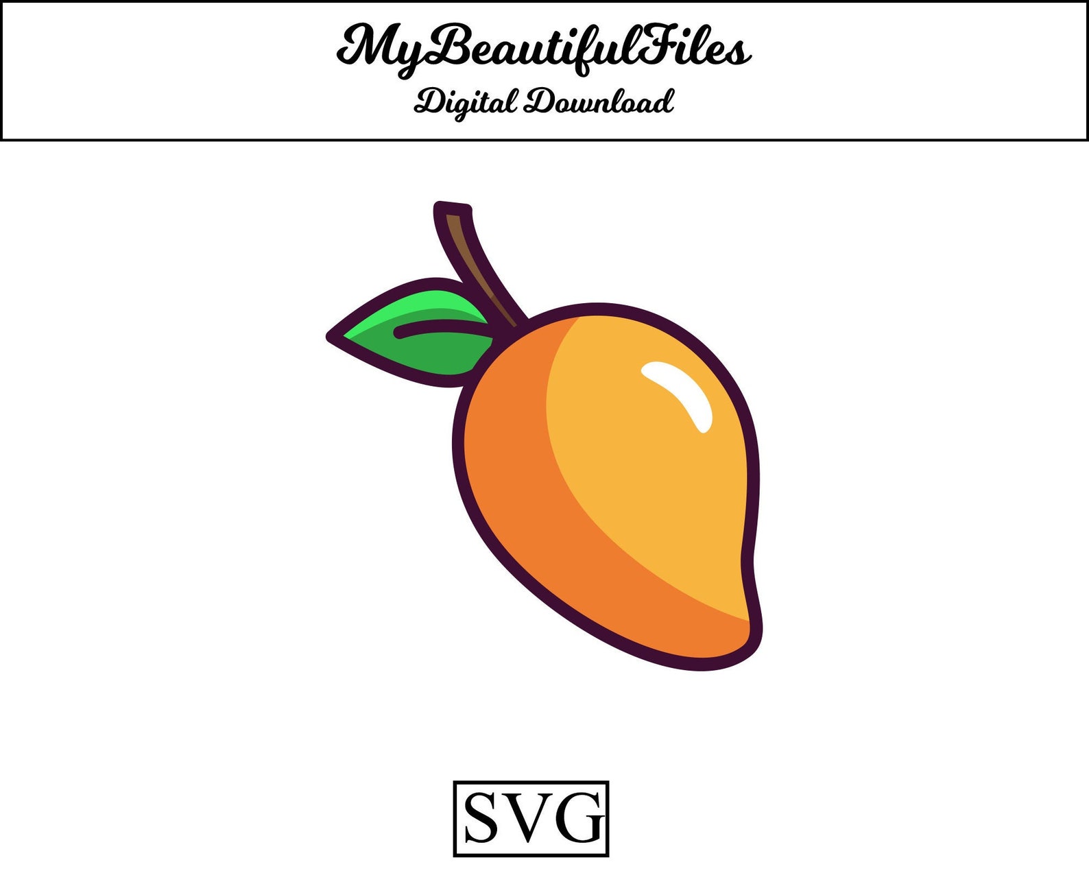 Mango SVG Digital Download Mango File for Printable Art - Etsy