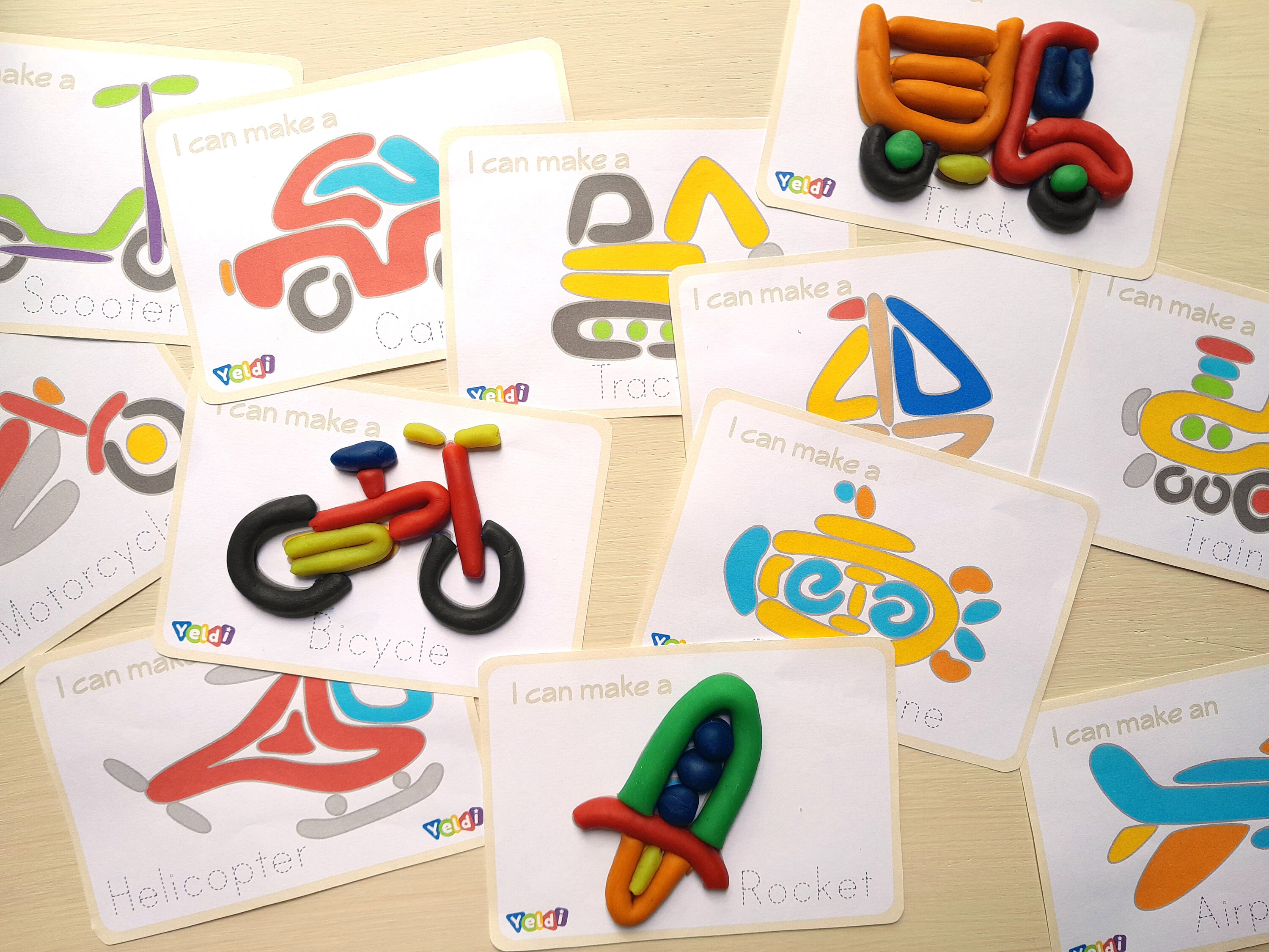Transportation Play Dough Mats Printable Play Doh Mats Fine Motor ...