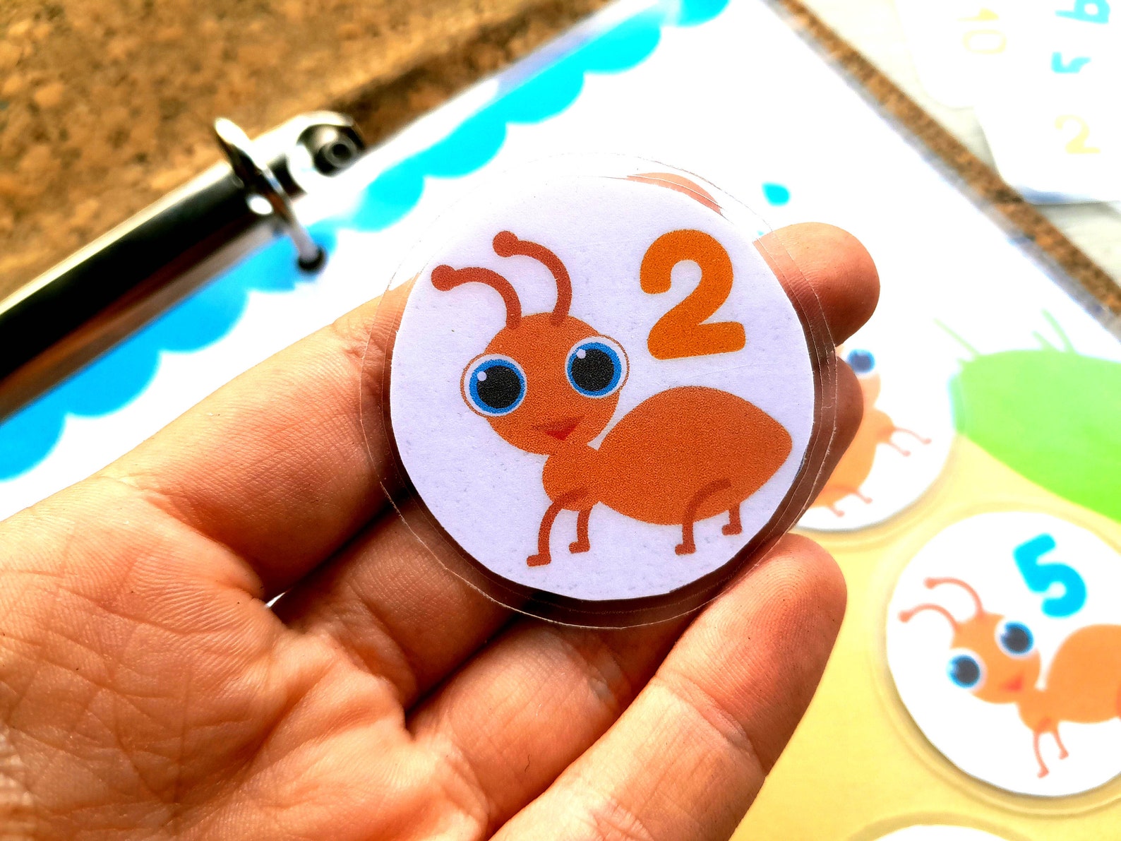 Montessori Counting Activity Ants Go Marching for Toddlers Number Match ...