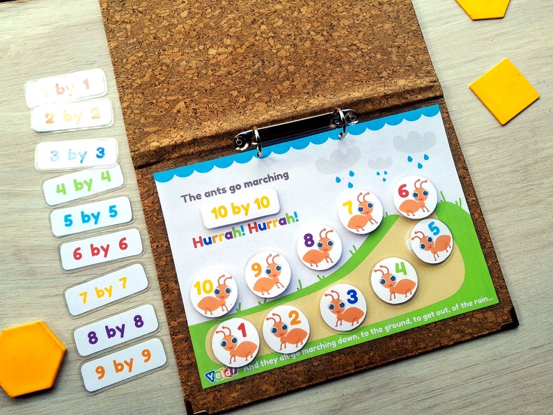 Montessori Counting Activity Ants Go Marching for Toddlers Number Match ...