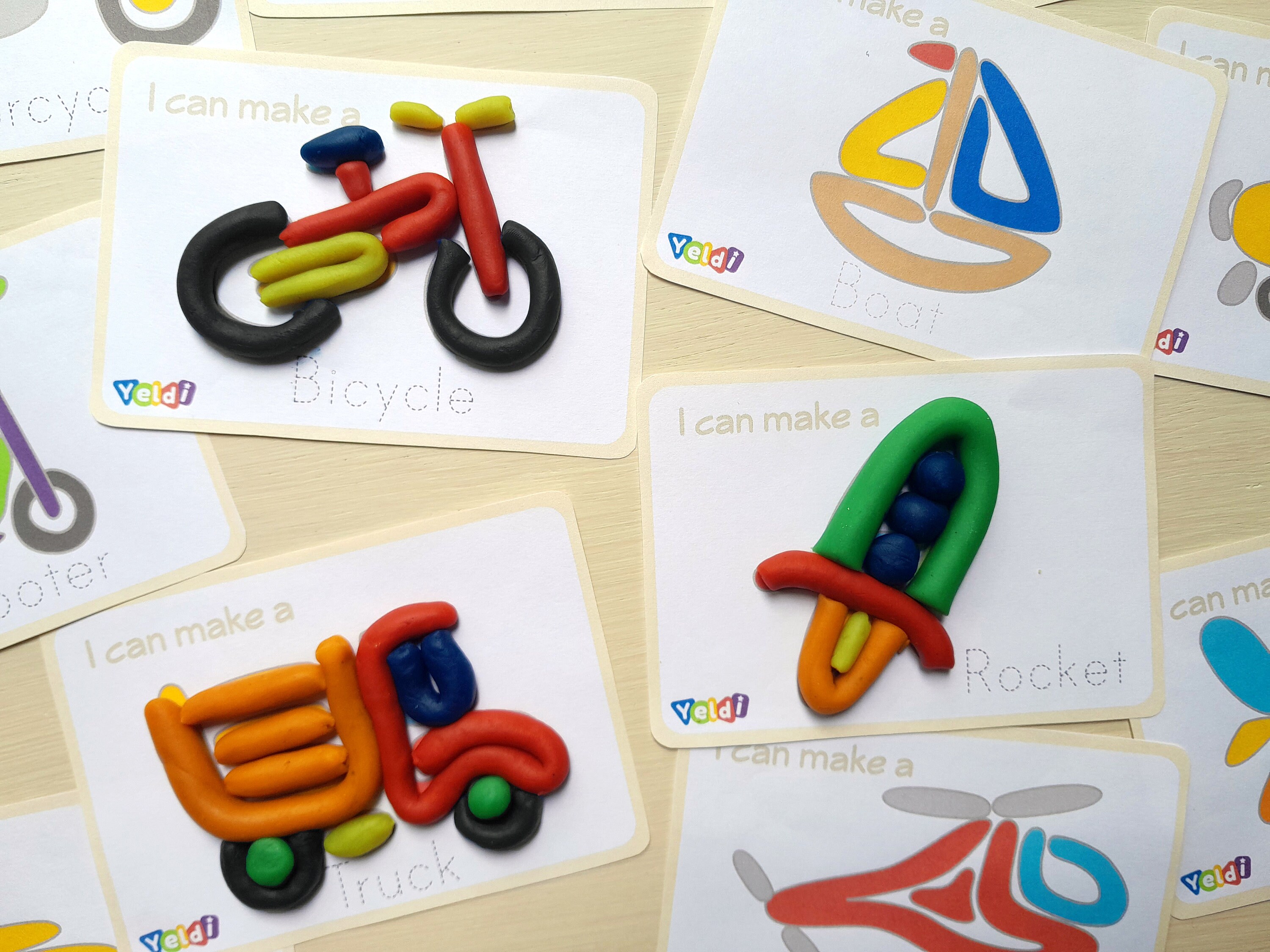 Transportation Play Dough Mats Printable Play Doh Mats Fine Motor ...