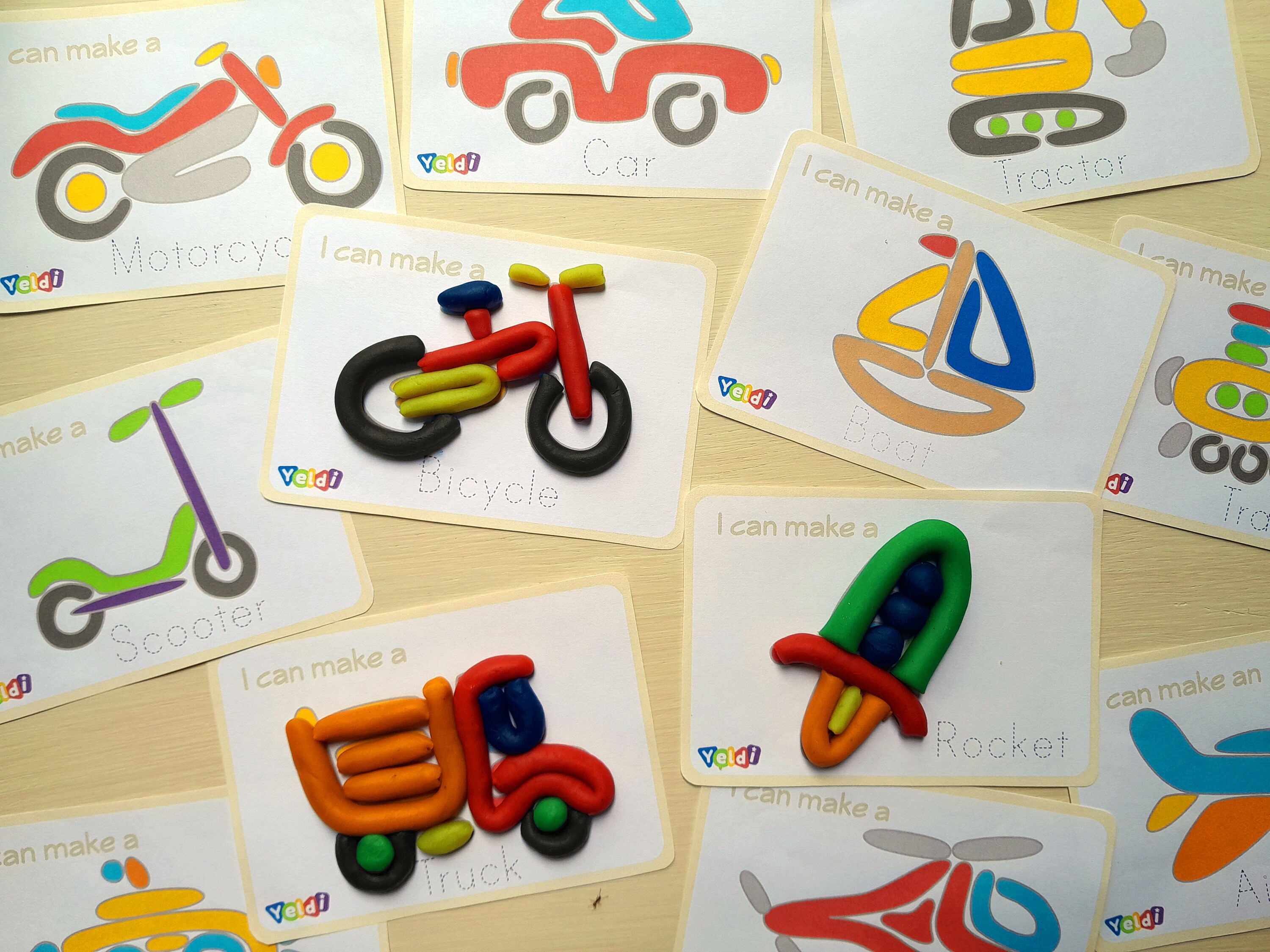 Transportation Play Dough Mats Printable Play Doh Mats Fine Motor ...