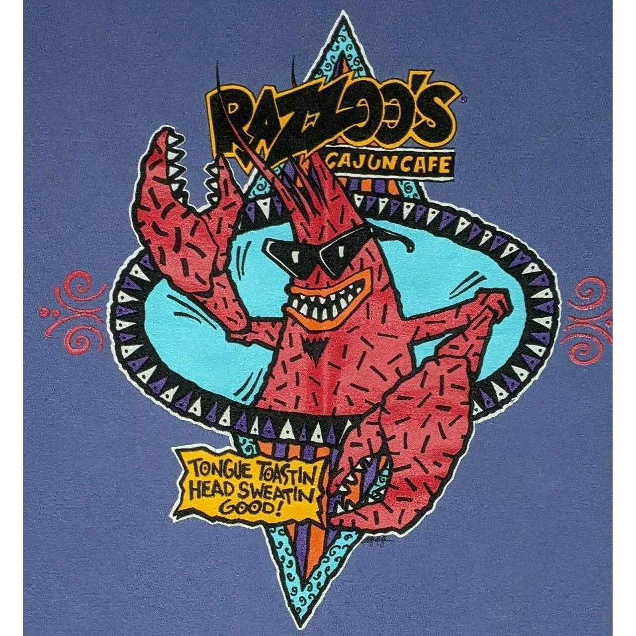 Razzoo's Cajun Cafe Vintage Tshirt Crawfish Size Large Made in USA - Etsy