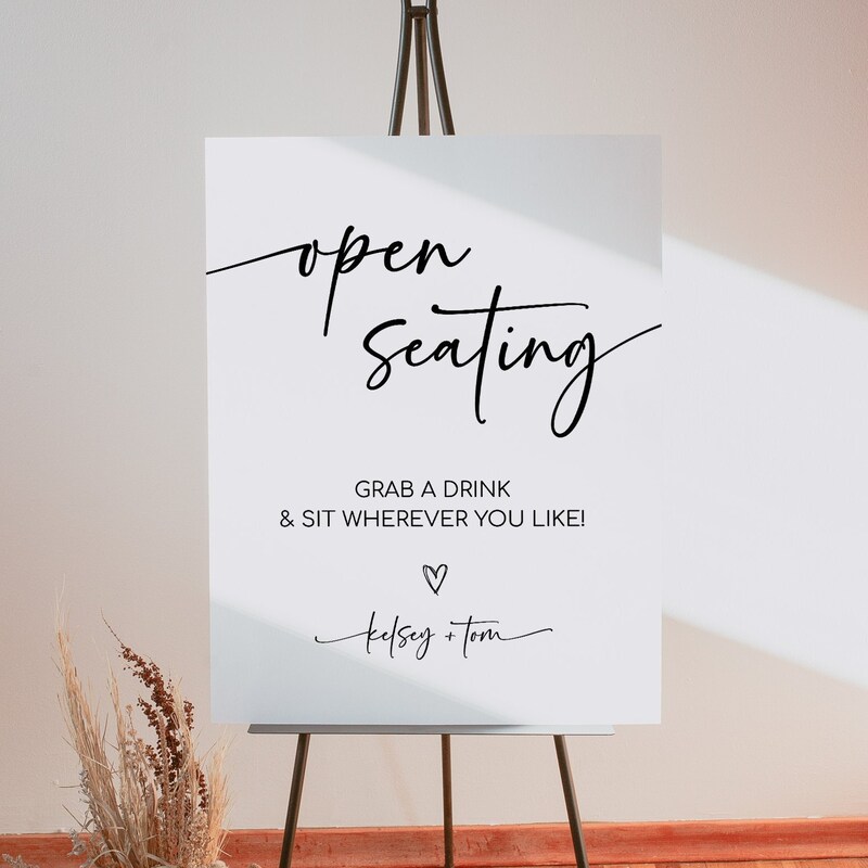 Open Seating Sign - Etsy