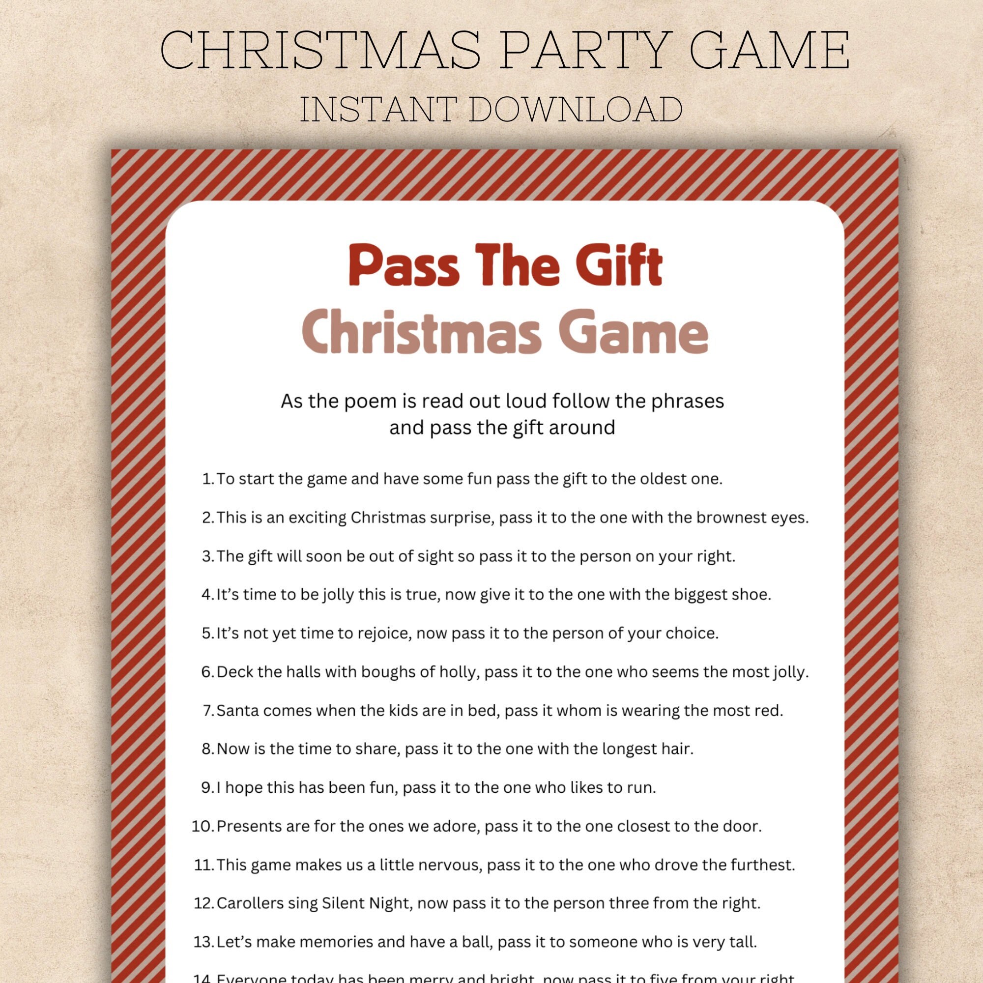 Office Christmas Party Game, Pass the Present Game, Left Right Game ...