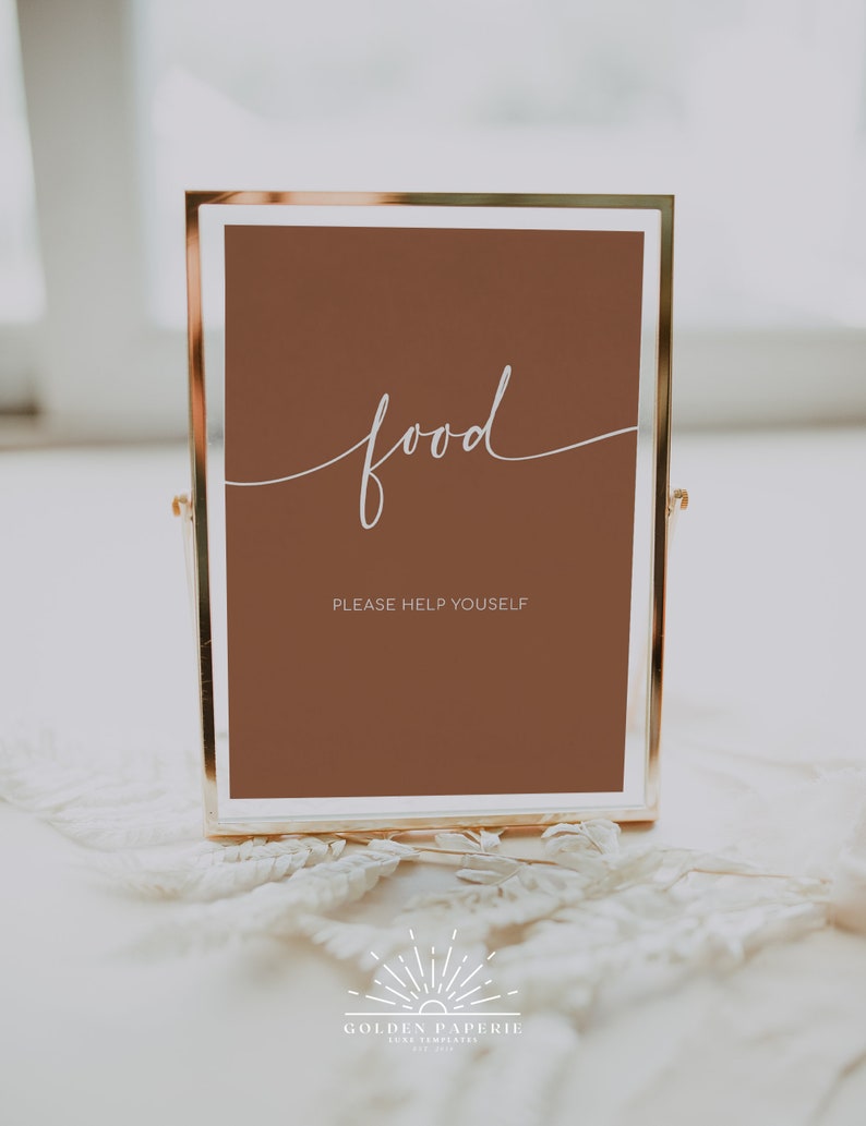 LUCY Boho Baby Shower Food Table Sign Minimalist Buffet - Etsy Canada