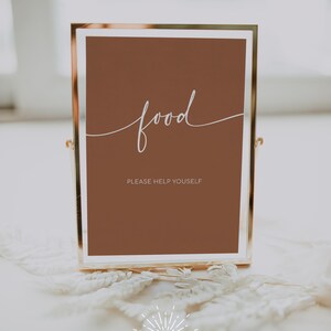 LUCY - Boho Baby Shower Food Table Sign, Minimalist Buffet Sign, Modern ...