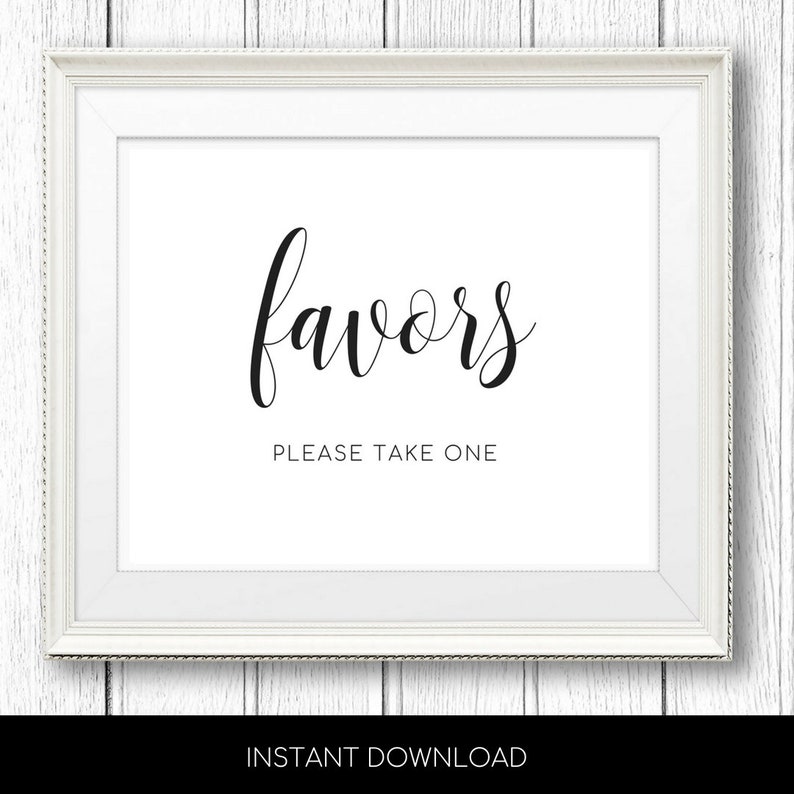 Favors Please Take One Favors Wedding Sign Reception Signs - Etsy