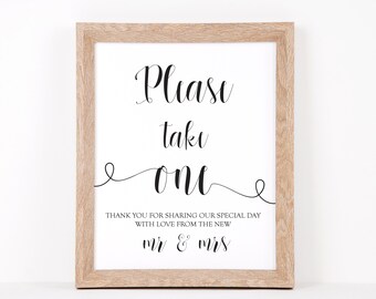 Favors Sign Printable, Grab a Snack Signage, Favors Please Take One ...