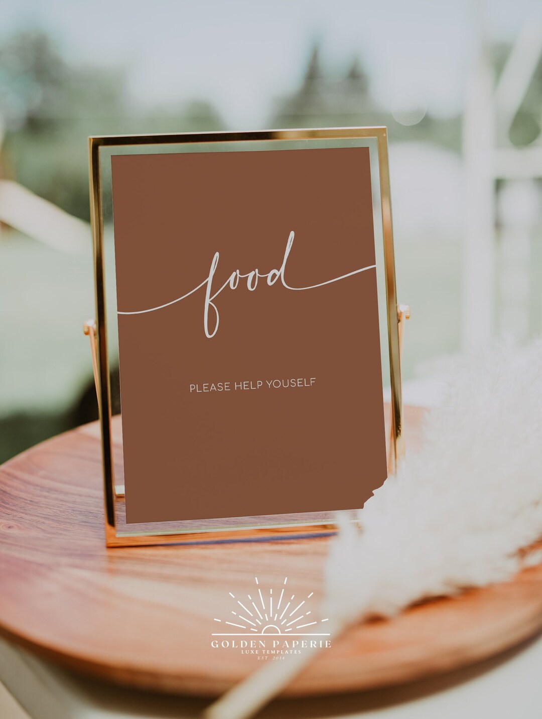 LUCY - Boho Baby Shower Food Table Sign, Minimalist Buffet Sign, Modern ...