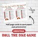 Roll the Dice Printable, Christmas Party Game, Office Christmas Party ...