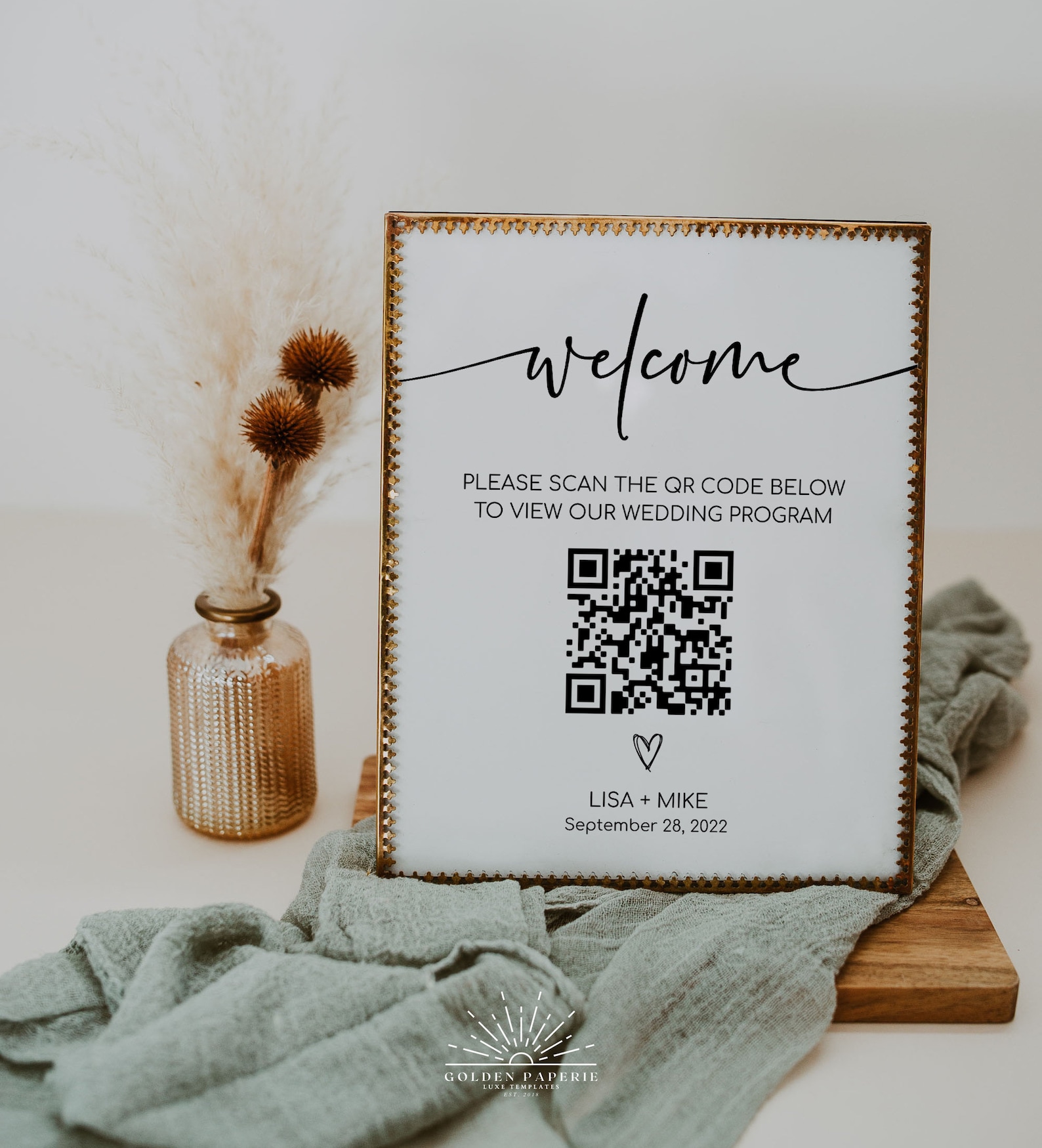 MILA QR Code Wedding Program Scan QR Code for Order of - Etsy