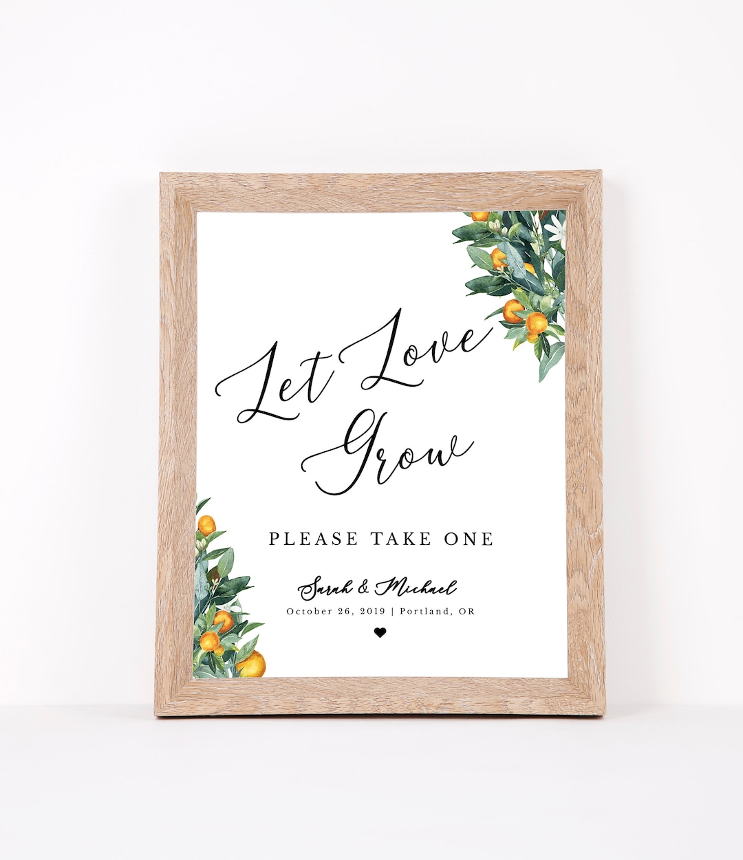 Let Love Grow Sign, Greenery Let the Love Grow Sign, Boho Leaves ...