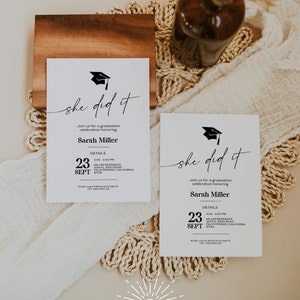 Graduation Invitation 2023 Template, Graduation Party Invitation ...