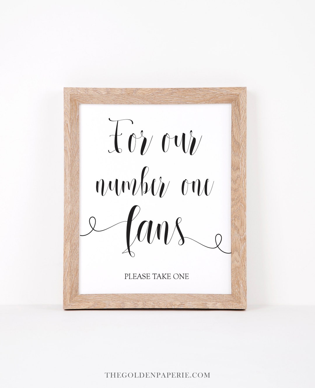 For Our Number One Fans, Wedding Fan Sign, Wedding Fan, Summer Wedding ...