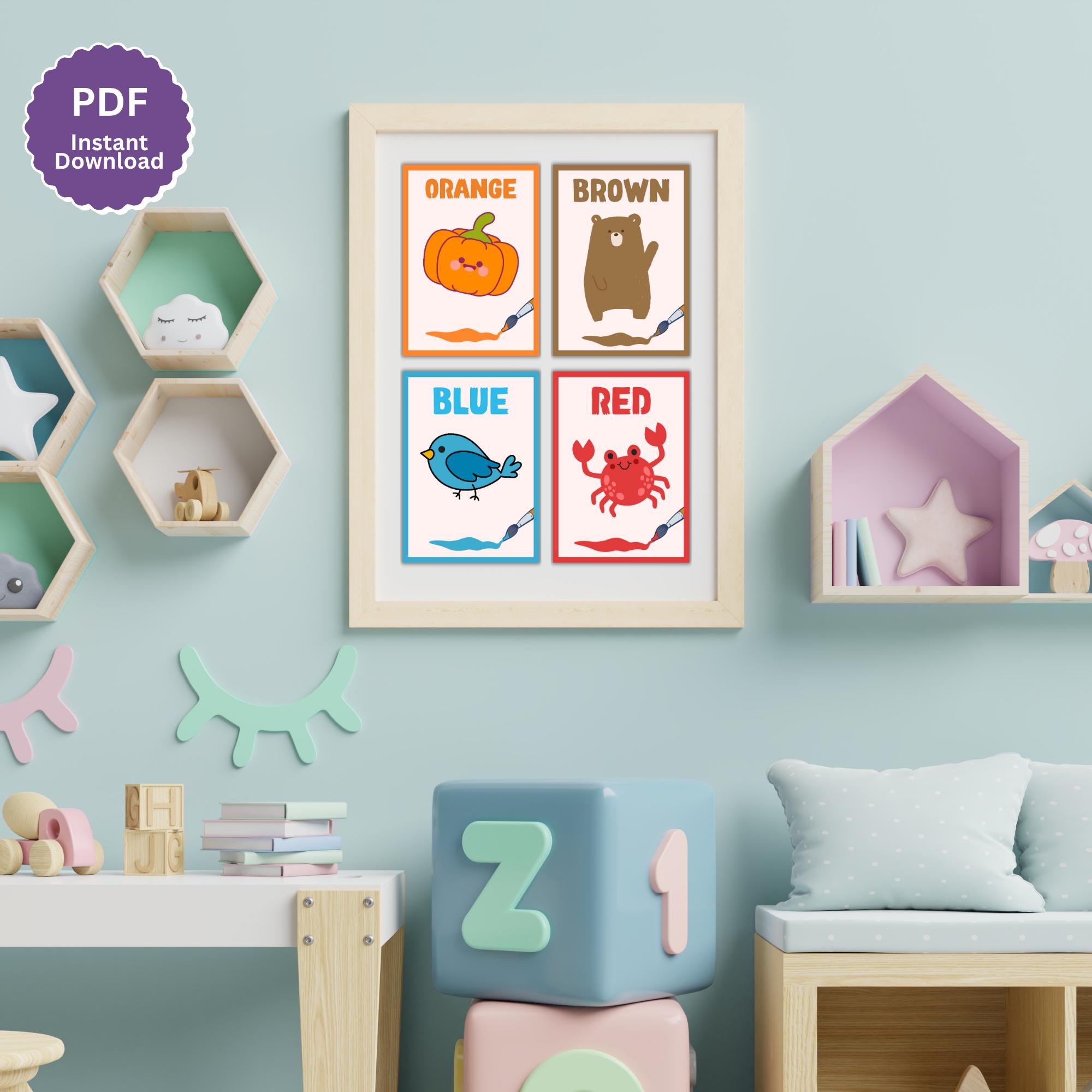 Vibrant World of Colors Version 2 - 5x7 Flashcards for Preschool ...