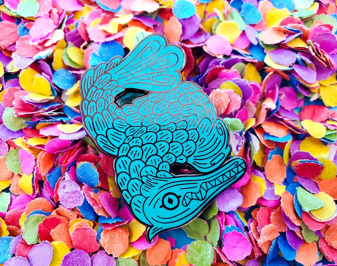 The Texas Zodiac - Alligator Gar Hard Enamel Pin | Lapel Pin, Badge - Etsy