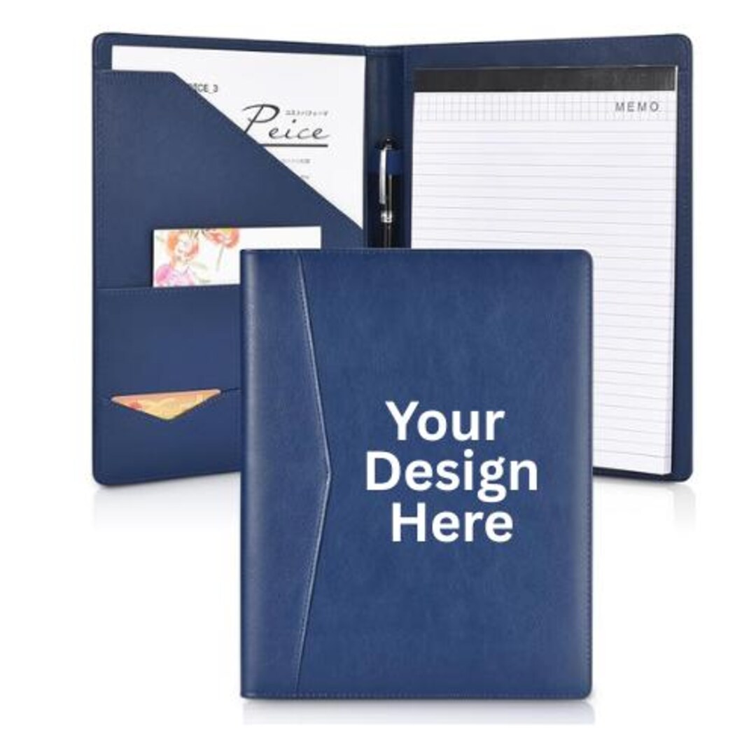 Custom Slim & Sleek Professional Portfolio | Padfolio With Memo Pad ...