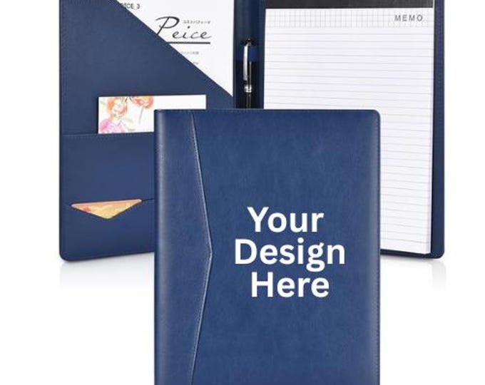 Custom Slim & Sleek Professional Portfolio | Padfolio With Memo Pad ...