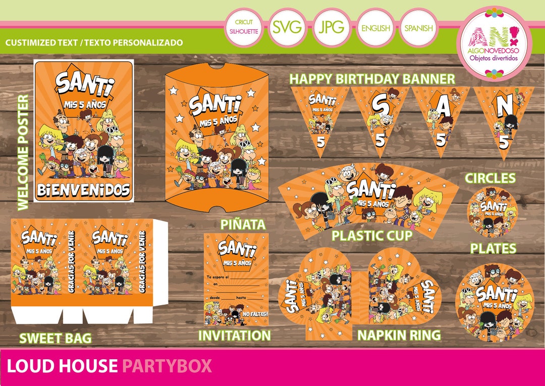 The Loud House Party Digital Kit, the Loud House Birthday Party, Loud ...
