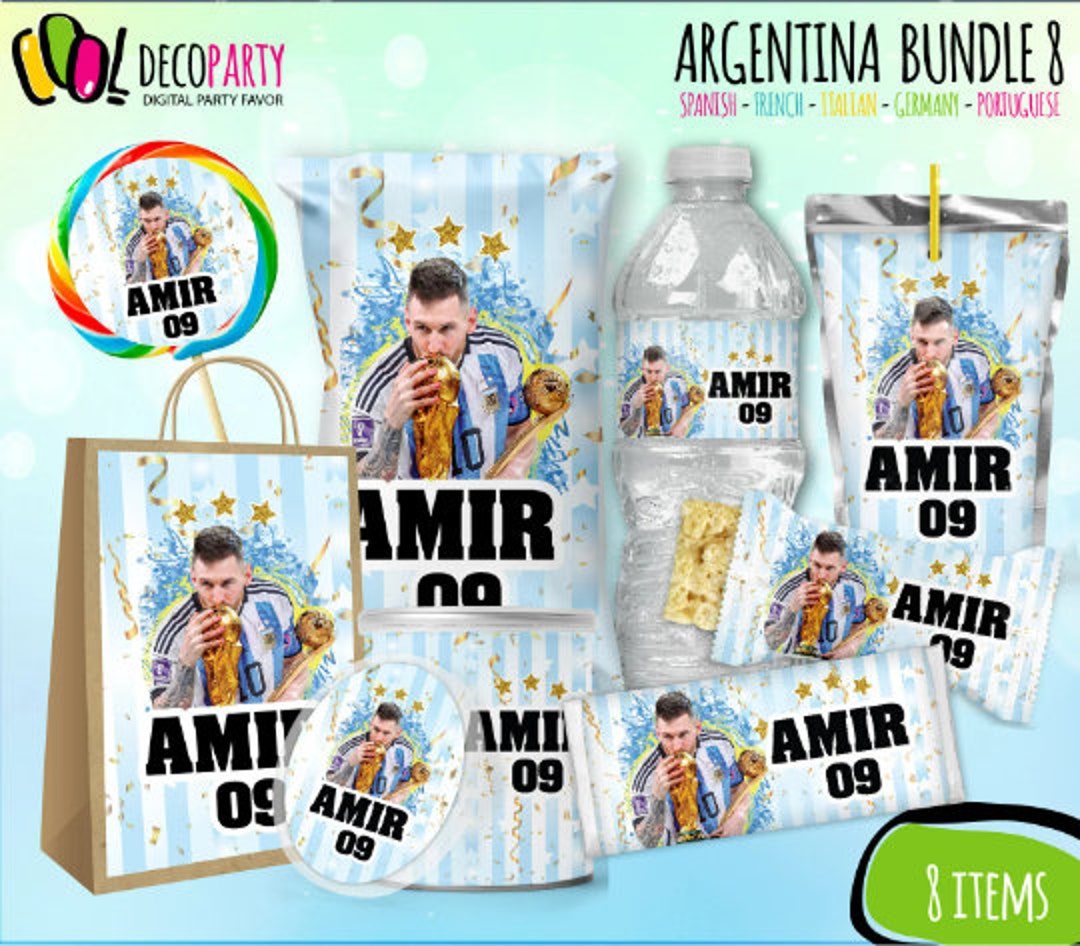 Argentina Party World Cup Champions , Messi Party Decorations Bundle ...