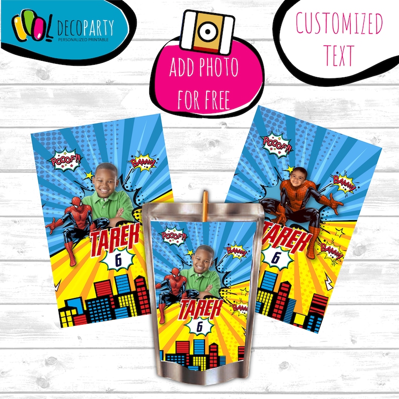 Spiderman Decoration Party Printables Spiderman Party Favors - Etsy