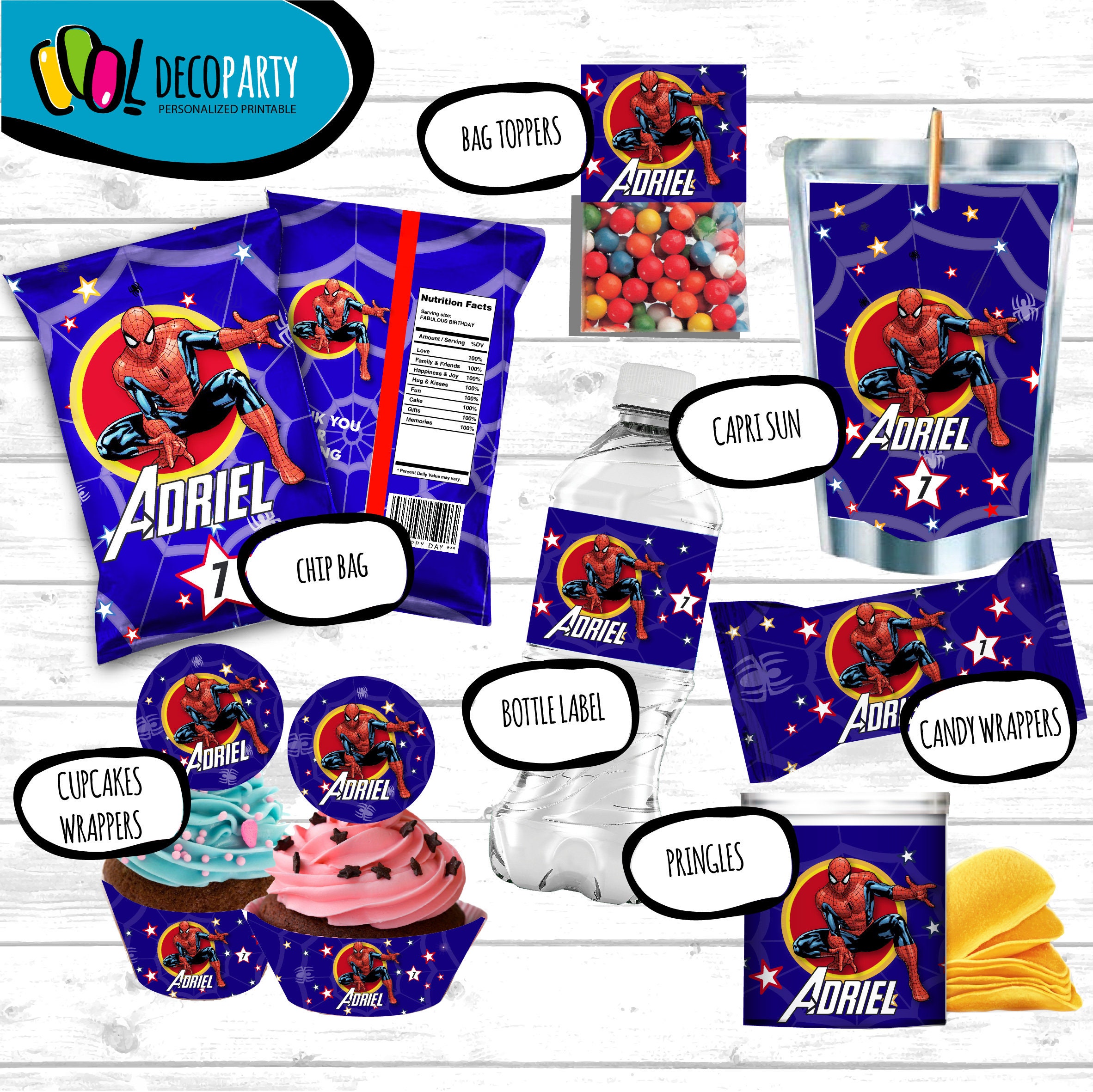 Spiderman Printables Spiderman Party Favors Spider-man Theme - Etsy