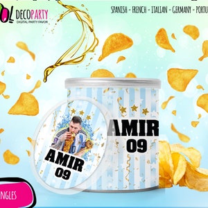 Pringles Can Labels Sky Blue, Argentina Birthday Labels, Printable ...