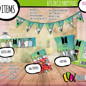 BTS Kpop Party Digital Package, Kpop, K-pop Bts Birthday, BTS ...