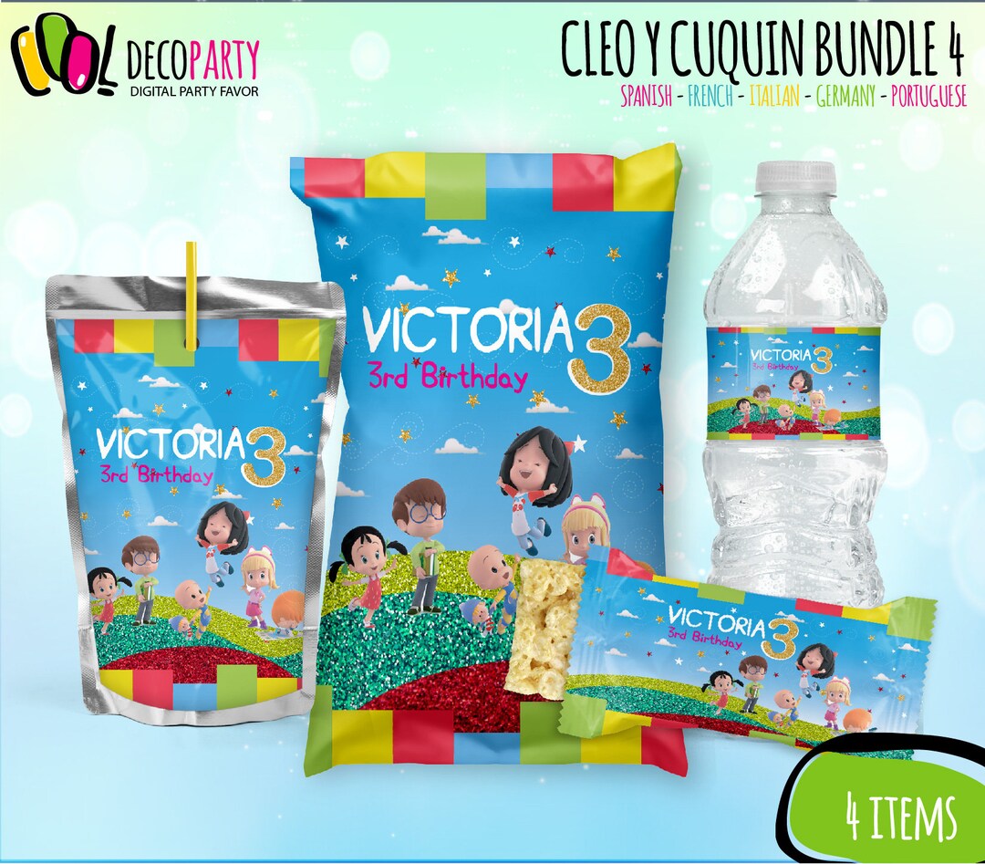 Cleo and Cuquin Birthday Party Decoration, Kit Printable, Custom Texts ...