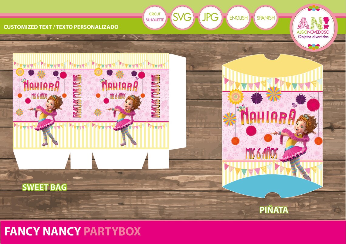 Fancy Nancy Birthday Digital Kit Fancy Nancy Party Fancy | Etsy